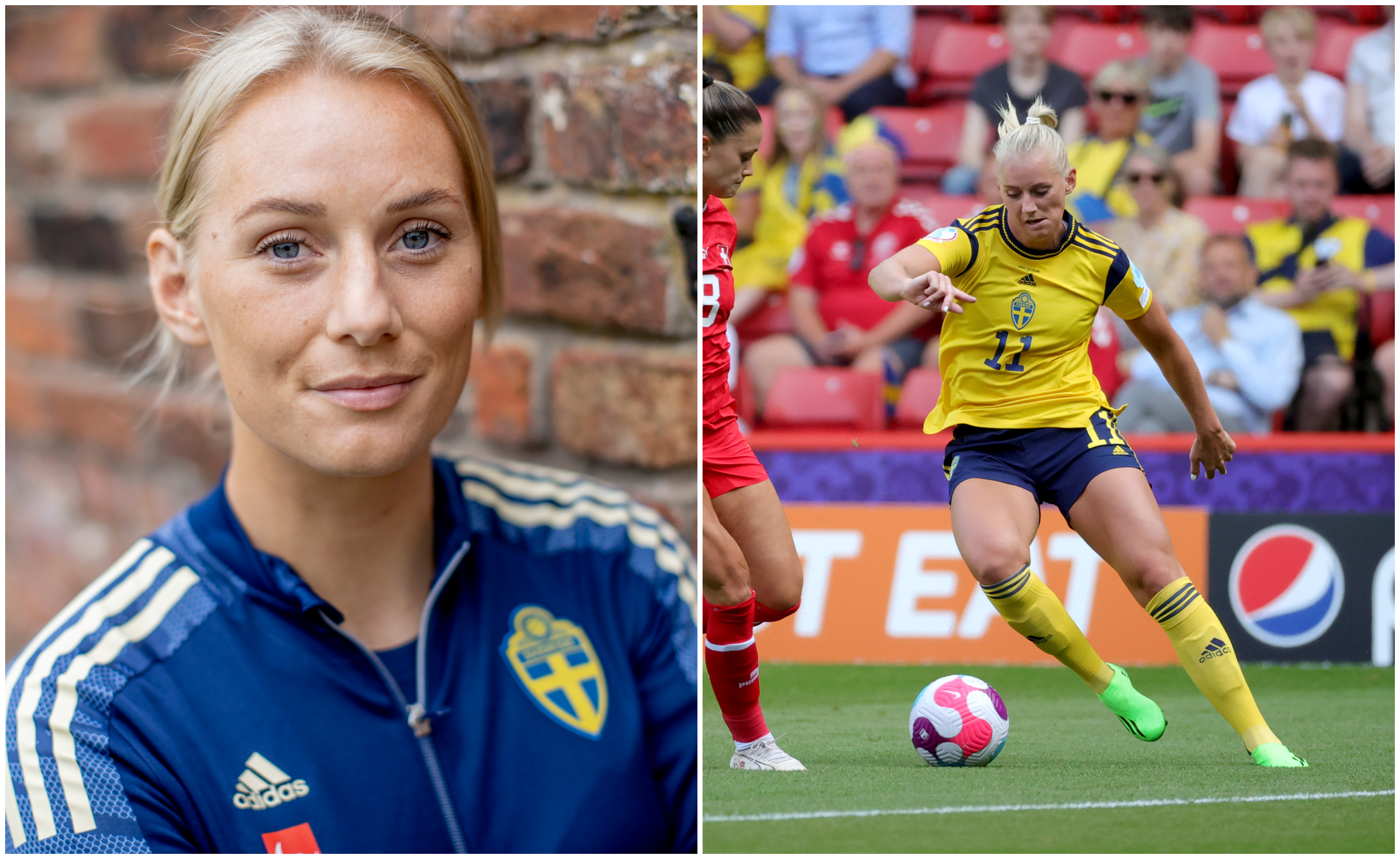 Fotbollsstjärnan Stina Blackstenius hemliga tatuering – kan du gissa var den sitter?